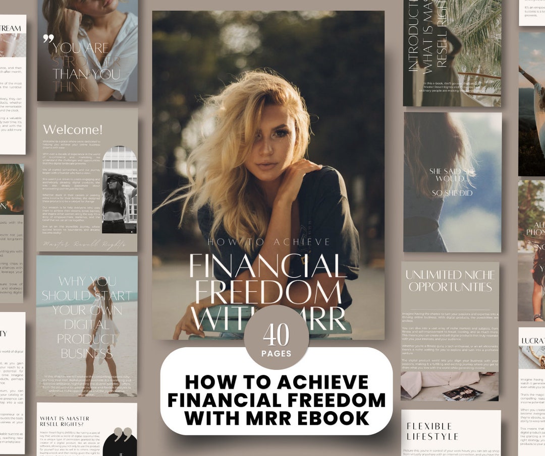 How to Achieve Financial Freedom Ebook/guide With MRR+PLR | Canva ...