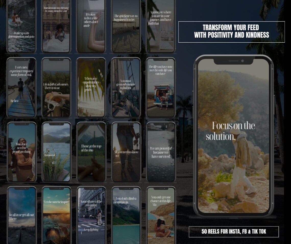 50 Positive Mindset & Encouragement Reels With Master Resell Rights ...