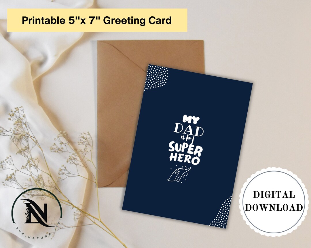 Minimalist Father's Day Card Happy Father's Day Minimalist Card Digital ...