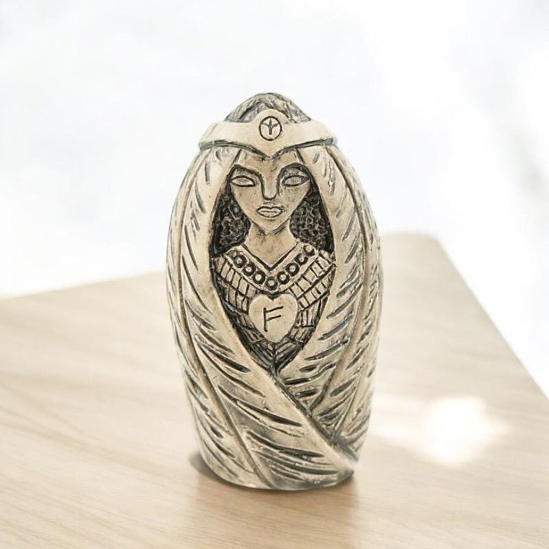 Freya Little Ceramic Statue Freyia Freja Figurine Freya Statuette ...