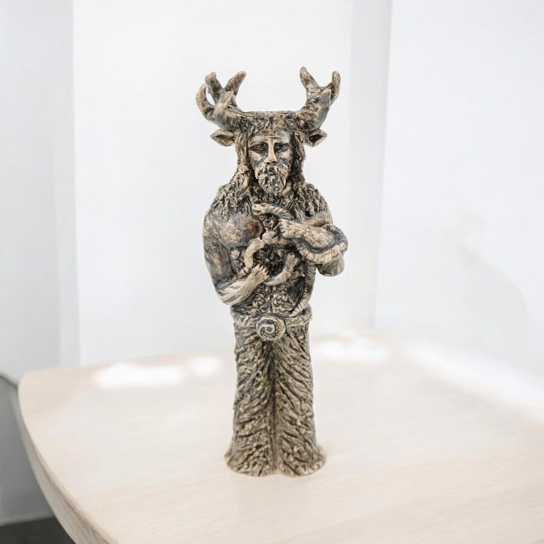 Cernunnos God Statue Wicca Travel Mini Statue for Altar Cernunnos God ...