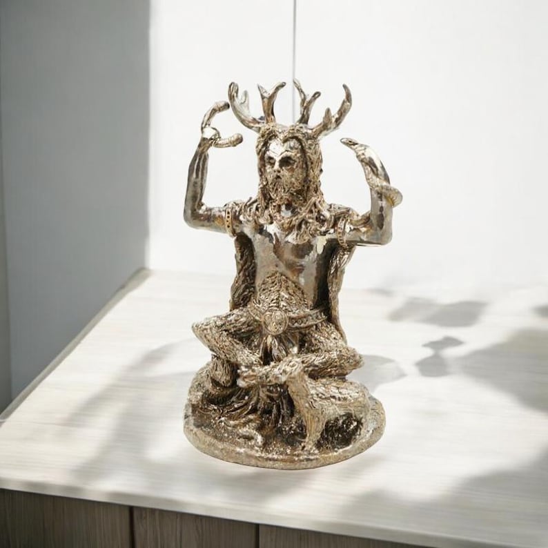 Cernunnos Celtic Horned God Cernunnos Celtic Statue Celtic Gods Cernunnos Ceramic Figure ...