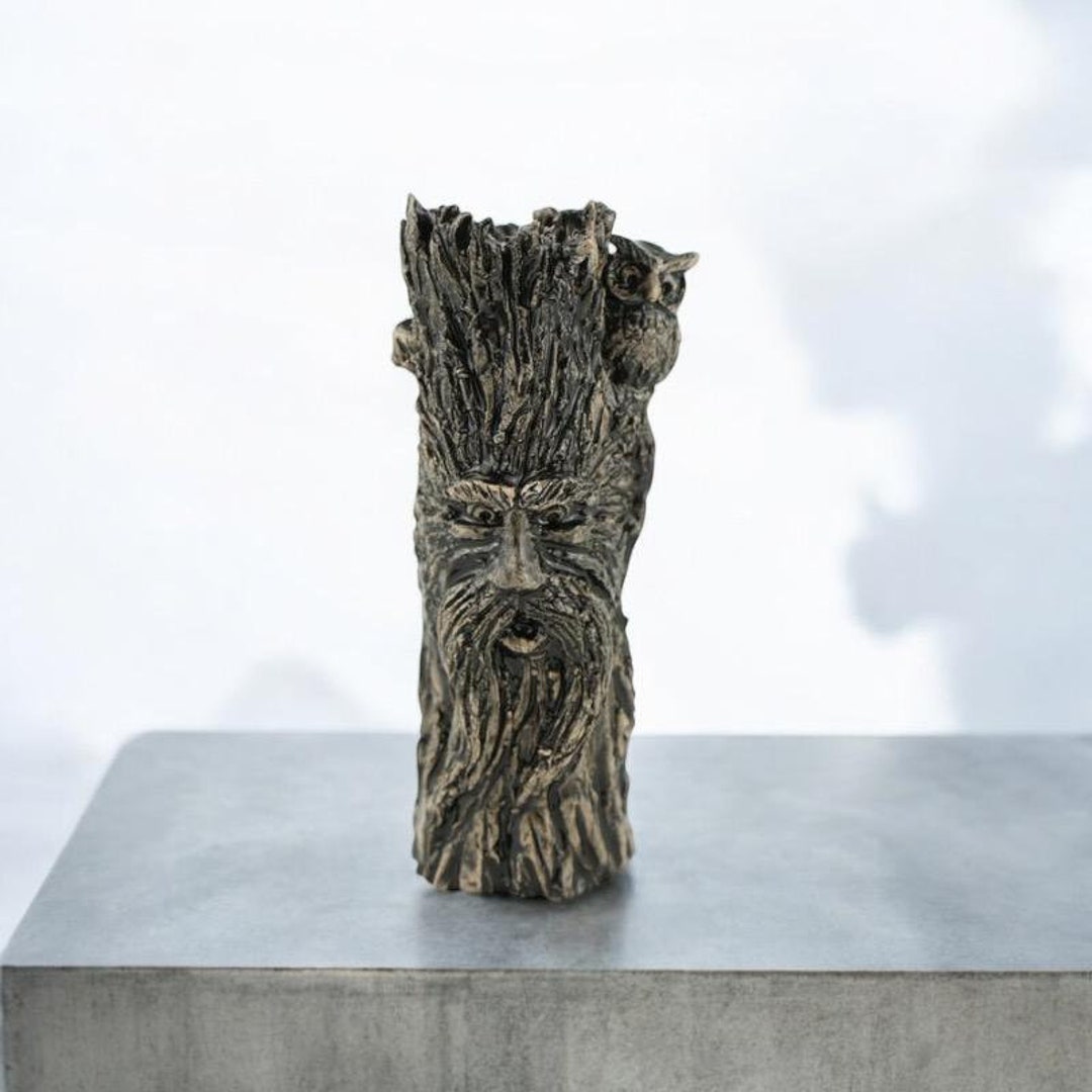 Green Man Statue Green Man Rustic Home Pagan Handcrafted Ceramic Green ...