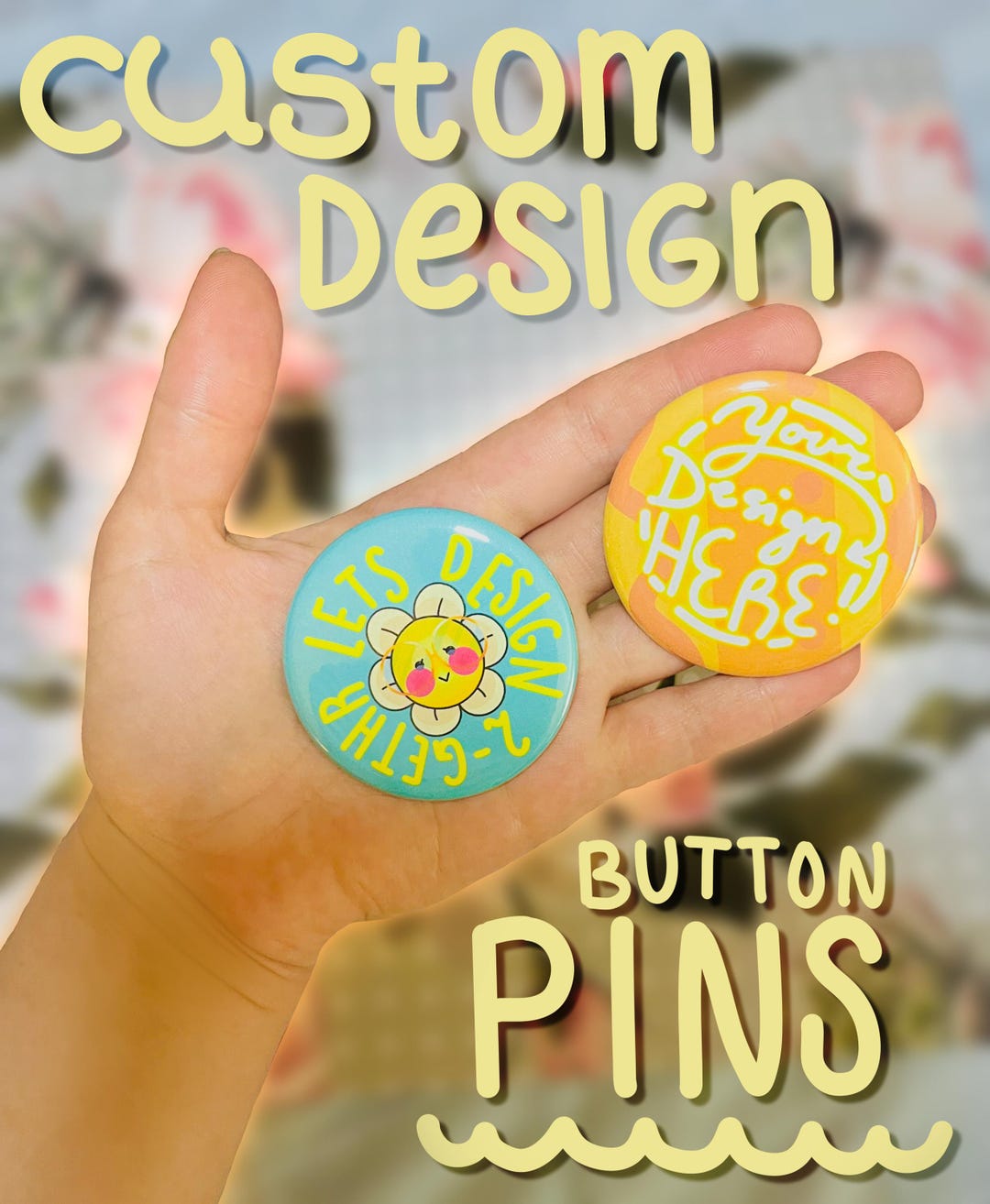 CUSTOM Design Pinback Buttons! - Etsy