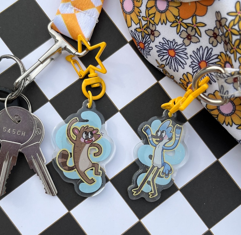 Regular Show- the Groundskeepers Friendship Bag Charm Keychain SET - Etsy