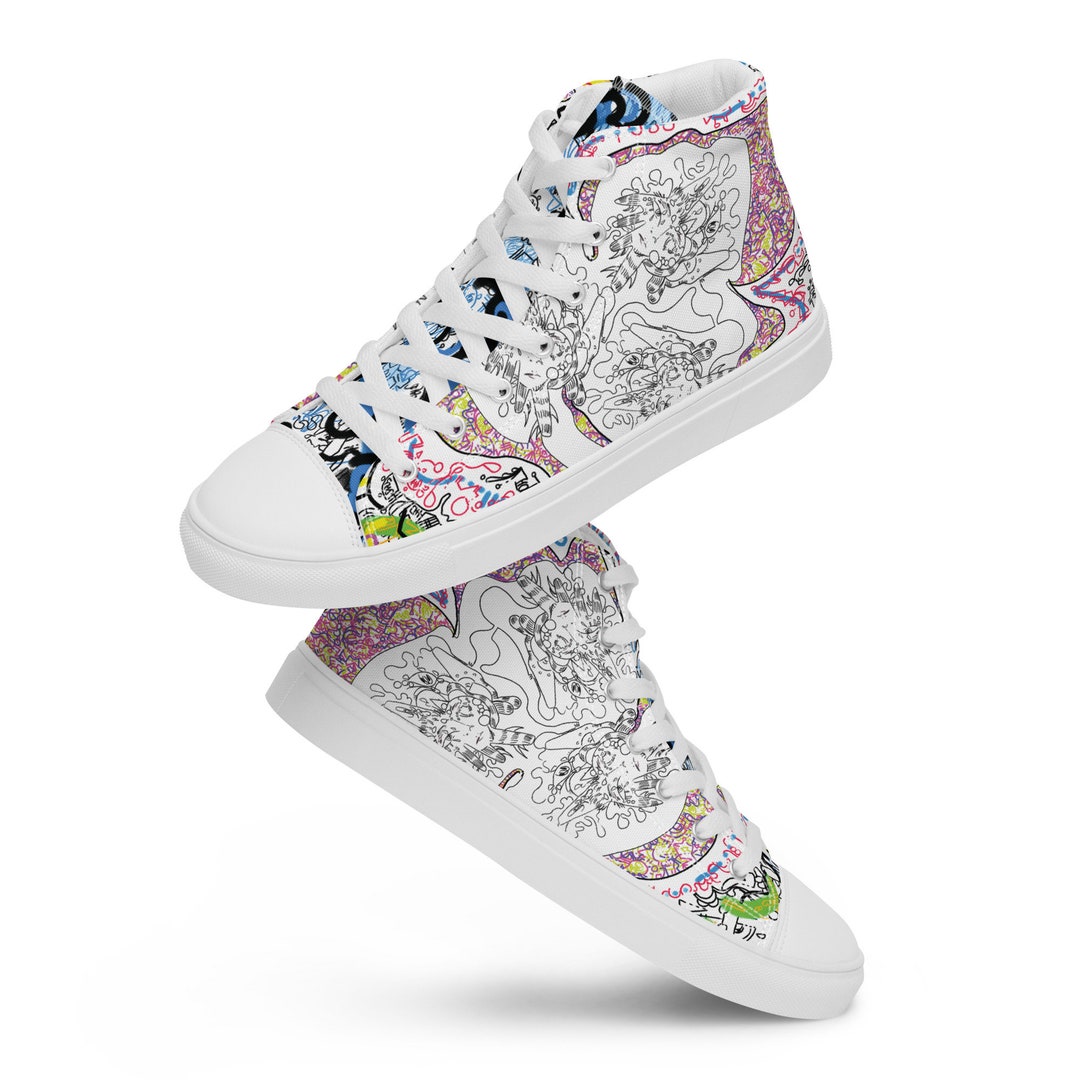Apstract Men's Shoes Where Do Faces Go Abstract Art Print Design - Etsy