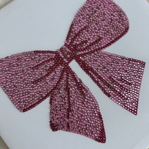 Pink Bow Bedazzled Rhinestone Canvas Artwork 30x30cm - Etsy