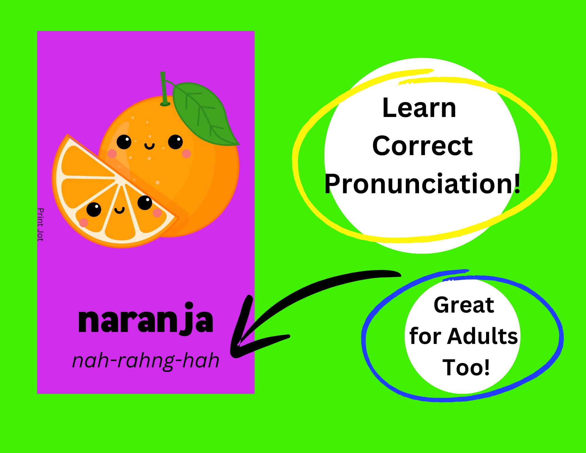 Bilingual Flashcards for Children Tarjetas Con Palabras En Ingles Y ...