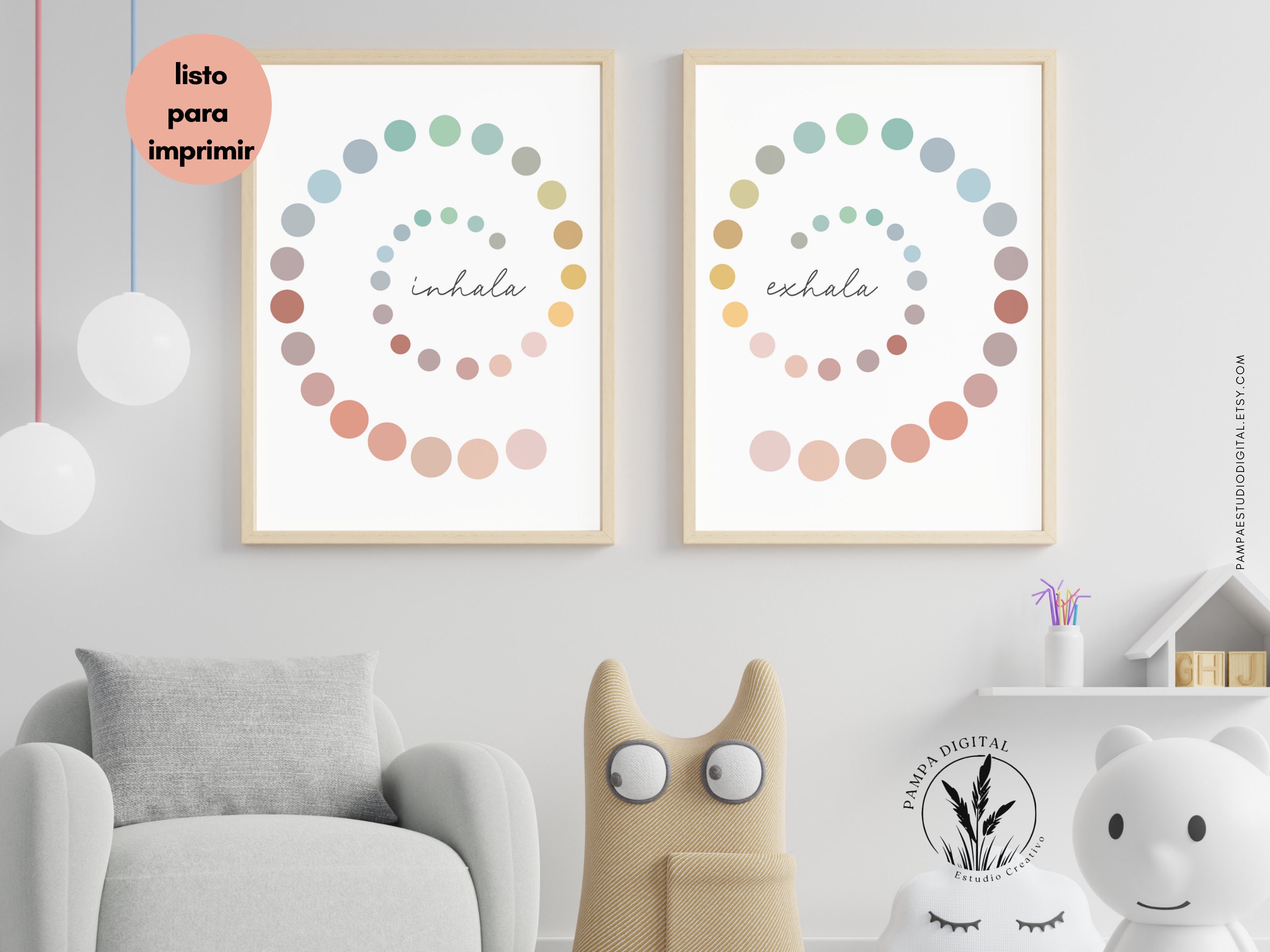 Inhale Exhale Posters, Mental Health, Counseling Office Decor, Yoga ...