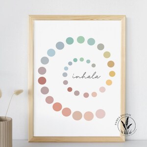 Inhale Exhale Posters, Mental Health, Counseling Office Decor, Yoga ...