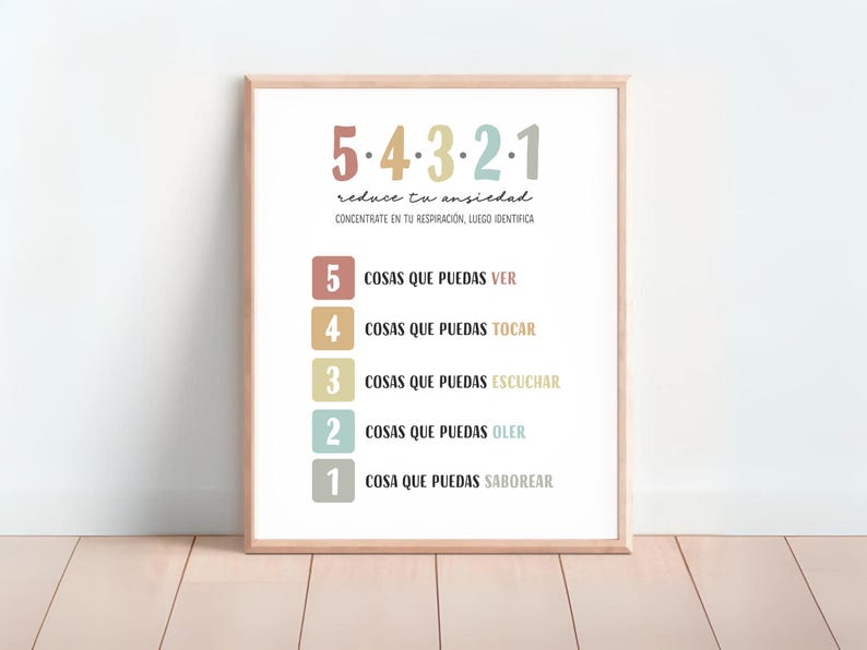 Grounding Technique Poster, Coping Skills Poster, Social Worker ...