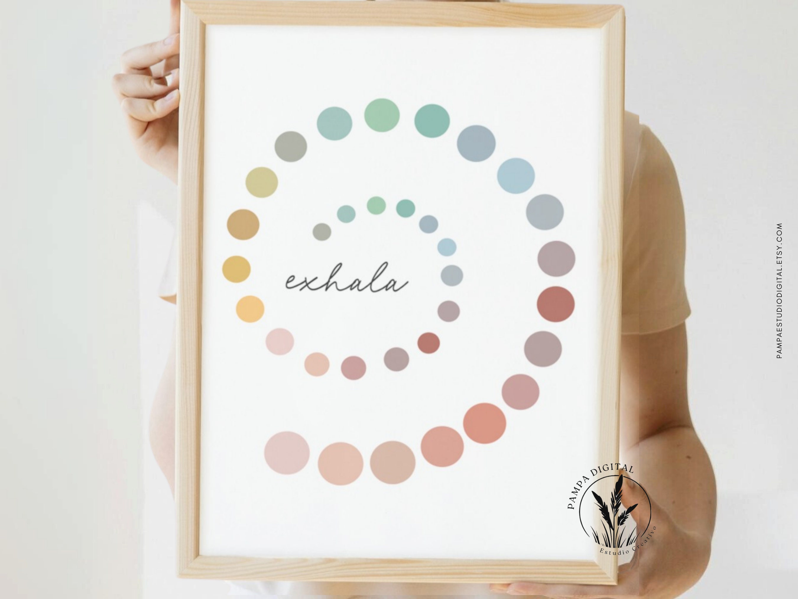 Inhale Exhale Posters, Mental Health, Counseling Office Decor, Yoga ...