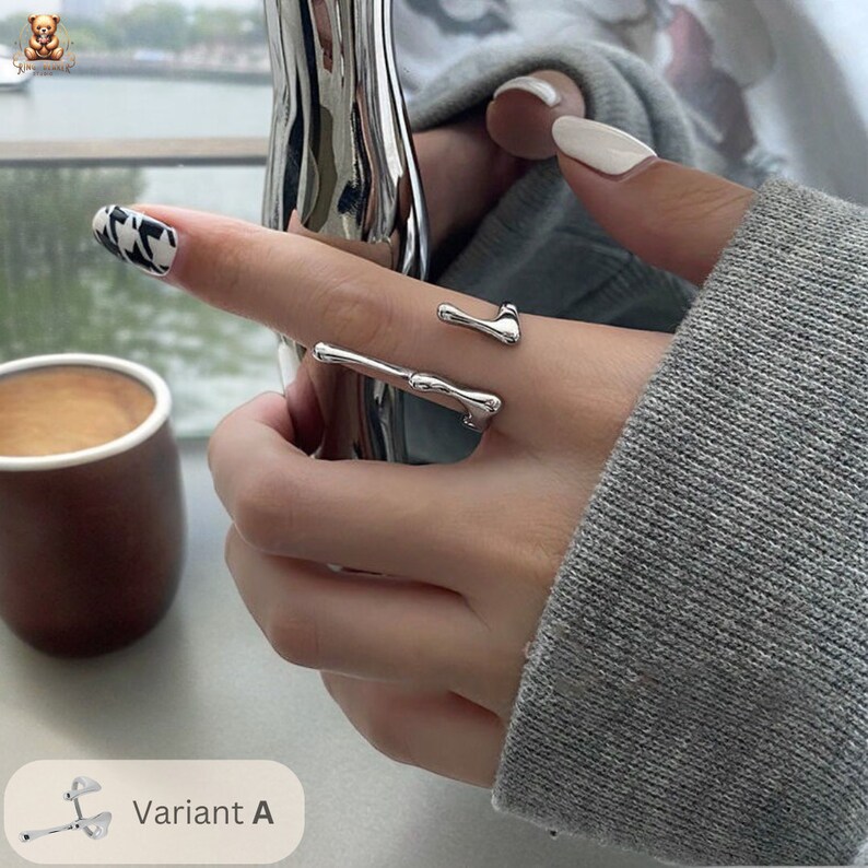 Unique Open-ended Metal Ring Abstract Design Adjustable Fit Best ...