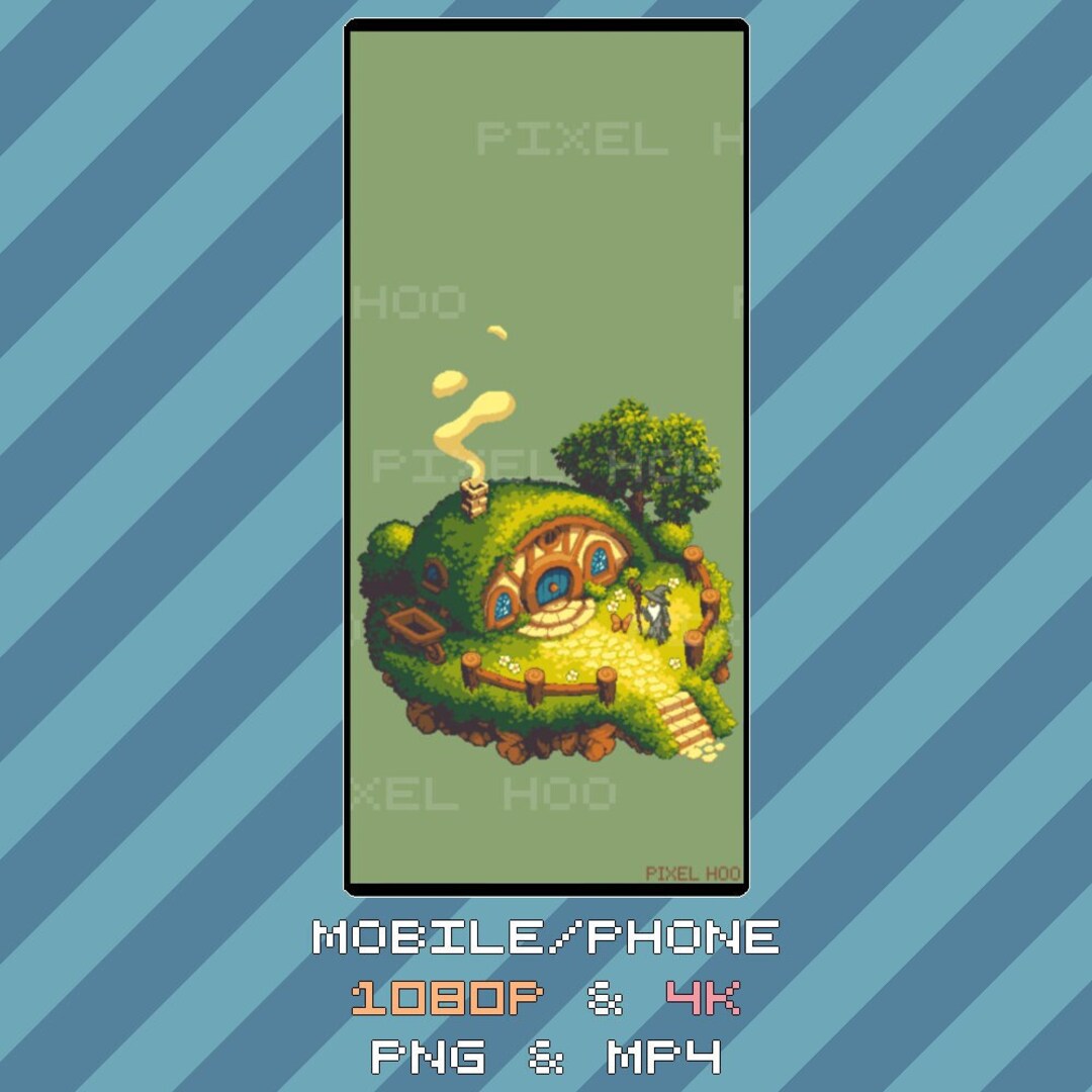 Shire House Animated Pixel Art Wallpaper 4K & 1080p for Desktop, Mobile ...