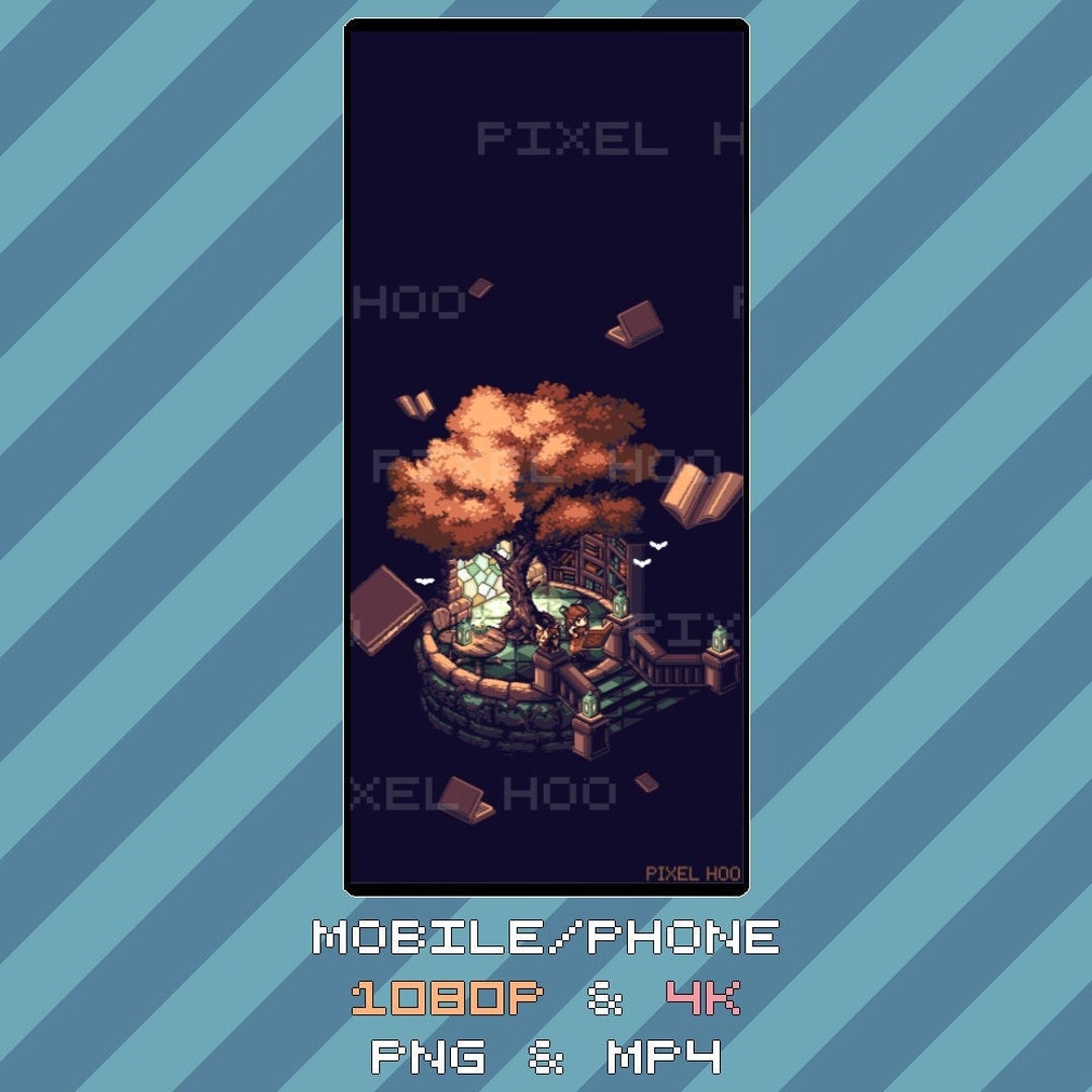 Animated Pixel Art Hidden Library Wallpaper | 4K & 1080p for Desktop ...