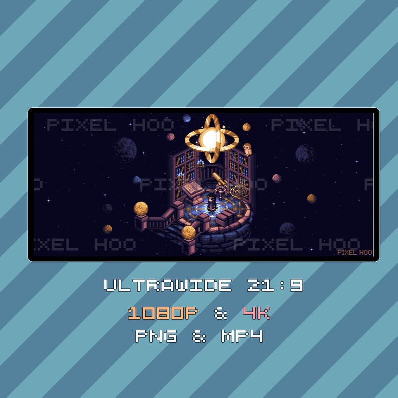 Animated Pixel Art Astronomy Tower Wallpaper | 4K & 1080p for Desktop ...