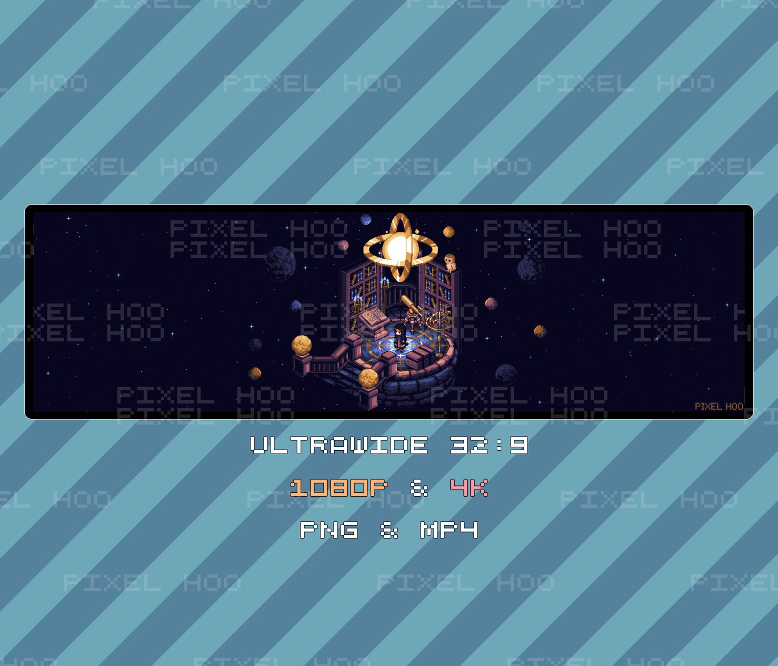 Animated Pixel Art Astronomy Tower Wallpaper | 4K & 1080p for Desktop ...