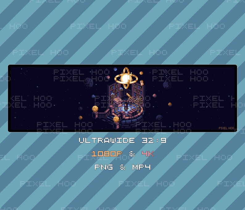 Animated Pixel Art Astronomy Tower Wallpaper | 4K & 1080p for Desktop ...