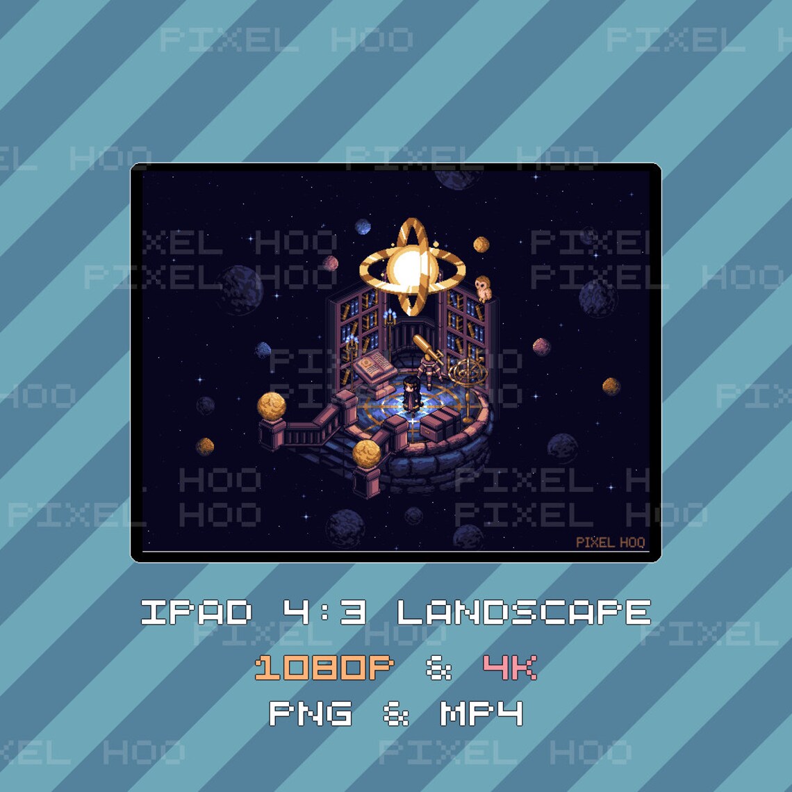 Animated Pixel Art Astronomy Tower Wallpaper | 4K & 1080p for Desktop ...