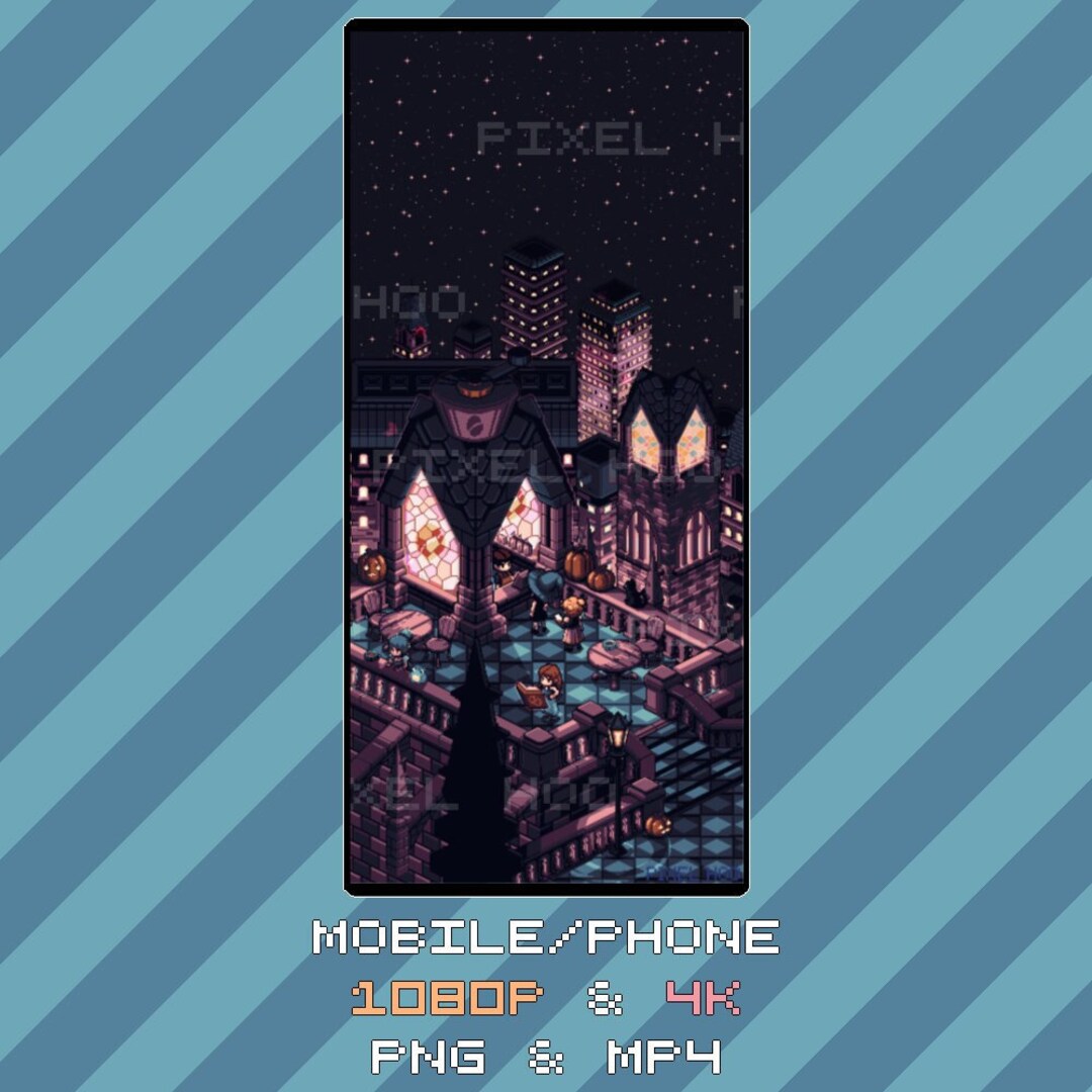 Animated Pixel Art Gothic Café Wallpaper | 4K & 1080p for Desktop ...