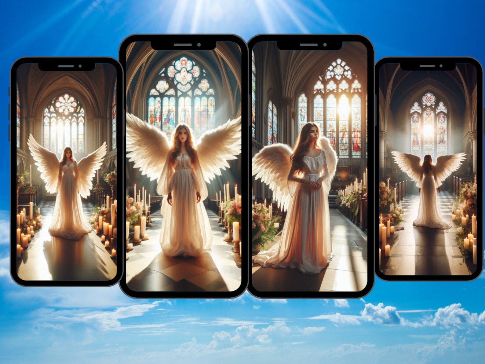 Angel Archangels Background Wallpaper, Spiritual Angels Fantasy Artwork ...