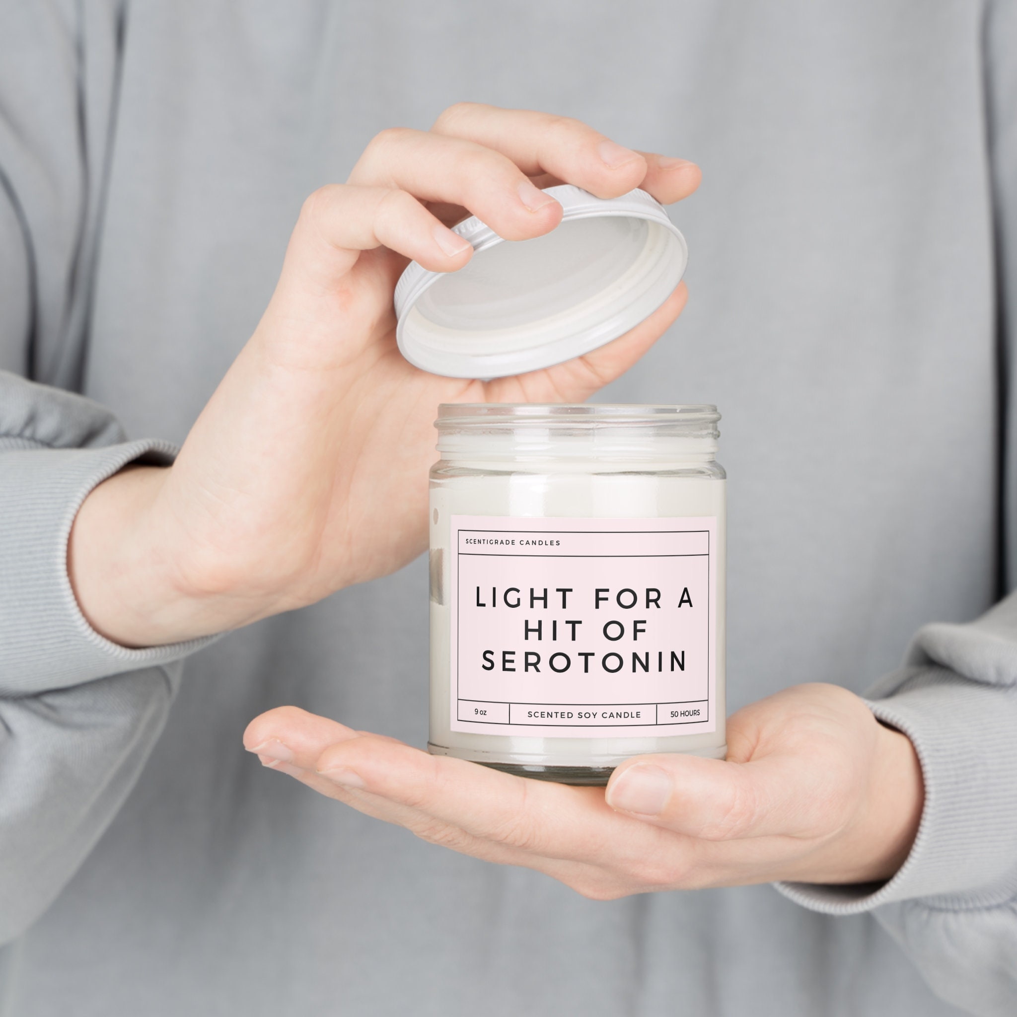 Light for a Hit of Serotonin | Funny Candle | Gift Candle | Candle ...