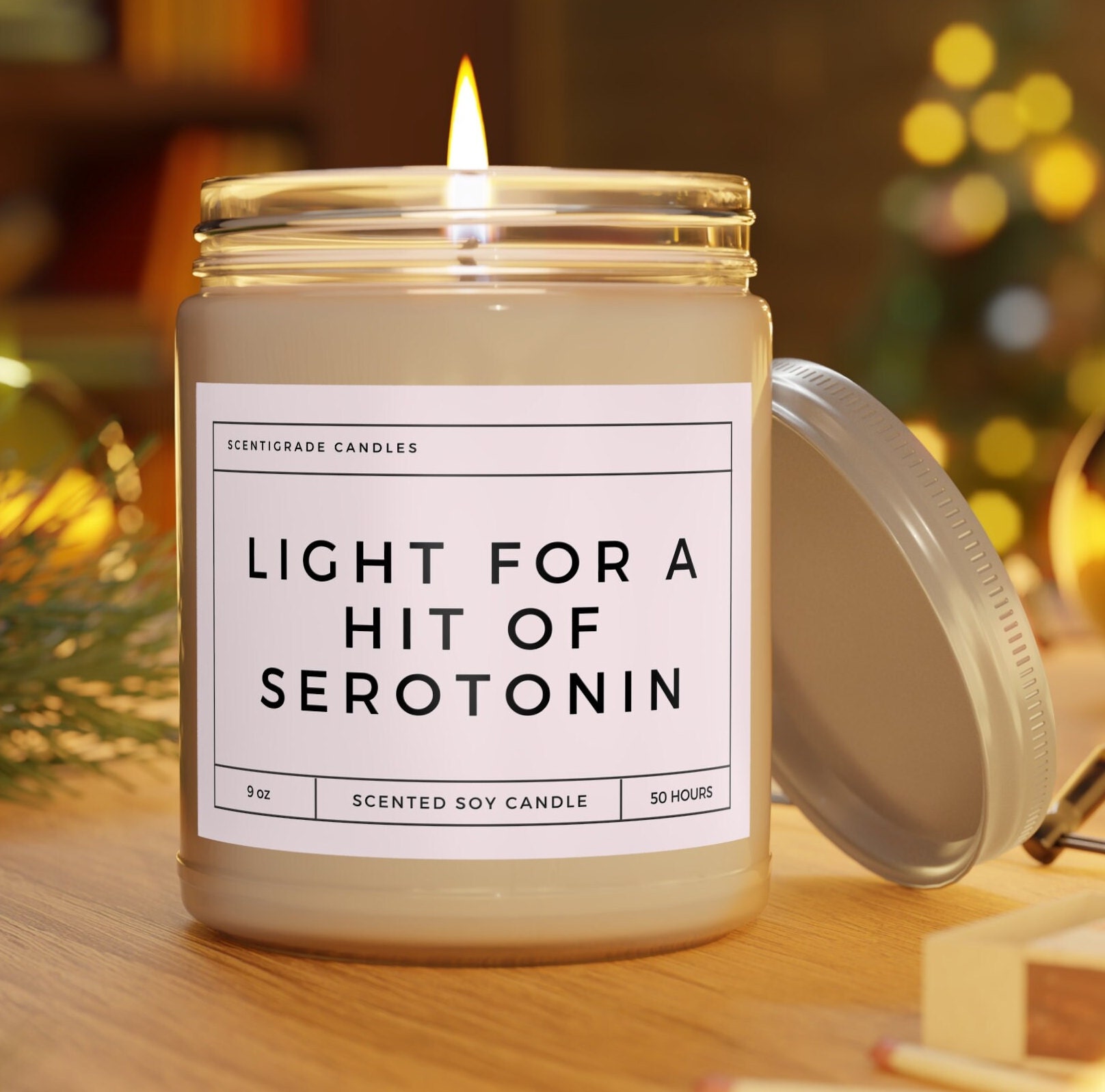 Light for a Hit of Serotonin | Funny Candle | Gift Candle | Candle ...