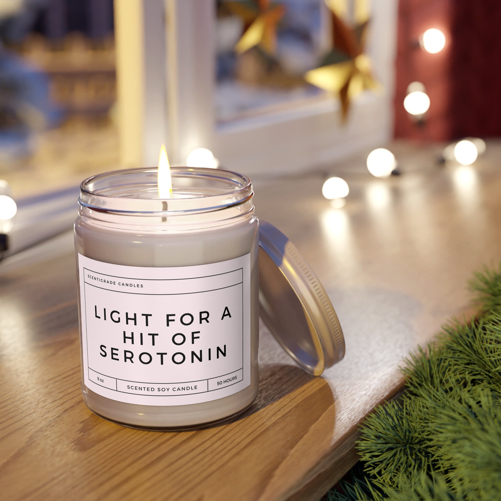 Light for a Hit of Serotonin | Funny Candle | Gift Candle | Candle ...