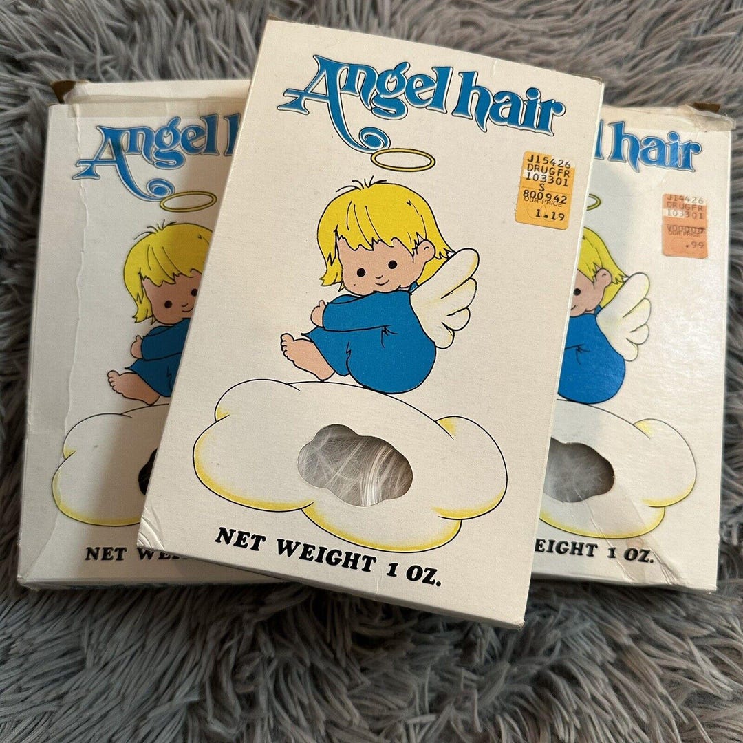 Vintage Christmas ANGEL HAIR Spun Glass Decoration 1oz Three Boxes! - Etsy