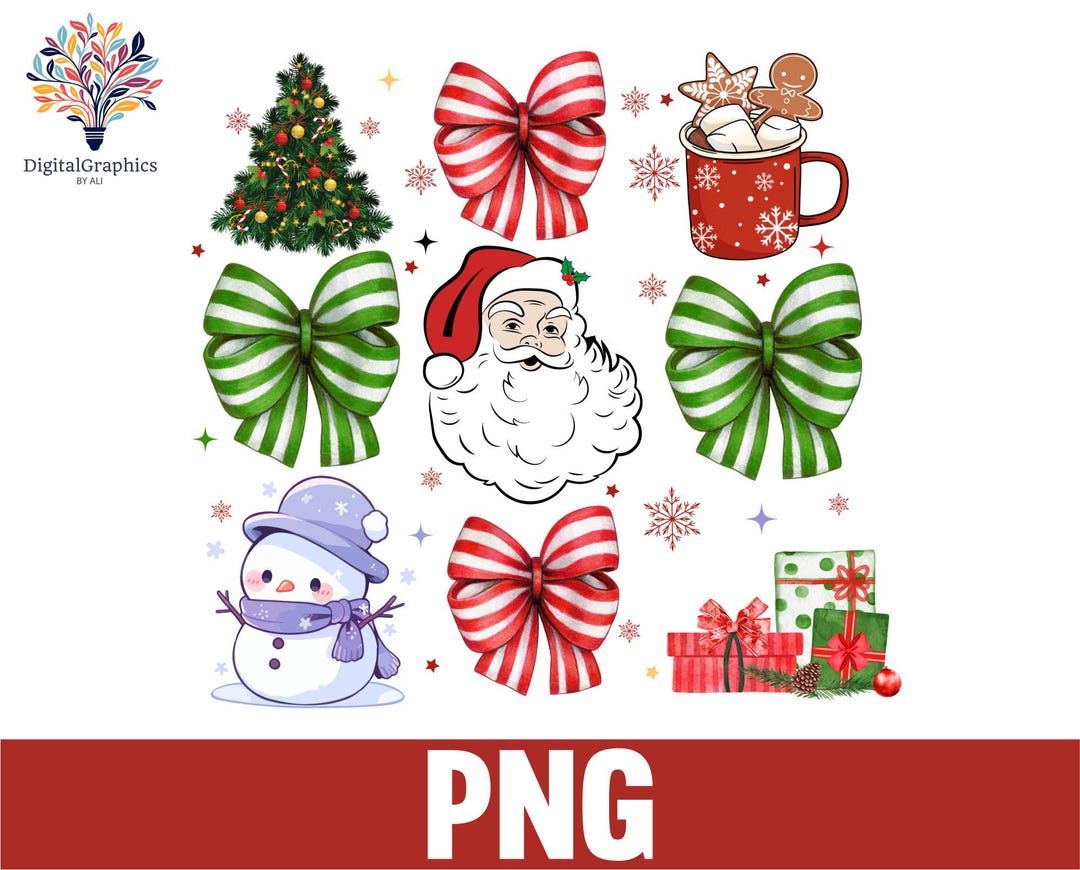 Cute Christmas Clipart, Cute Christmas Png, Christmas Santa Designs ...