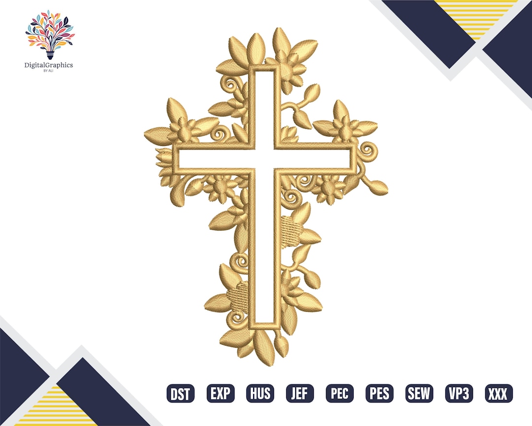 Machine Embroidery Religious Cross, Christian Cross Embroidery Patterns ...
