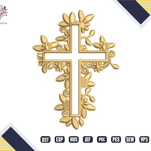 Machine Embroidery Religious Cross, Christian Cross Embroidery Patterns ...
