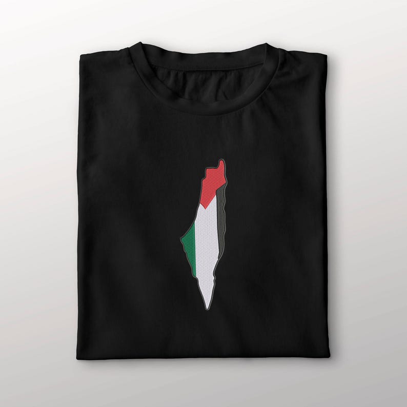 Palestine Flag Design Map, Palestine Map Embroidery, Machine Embroidery ...