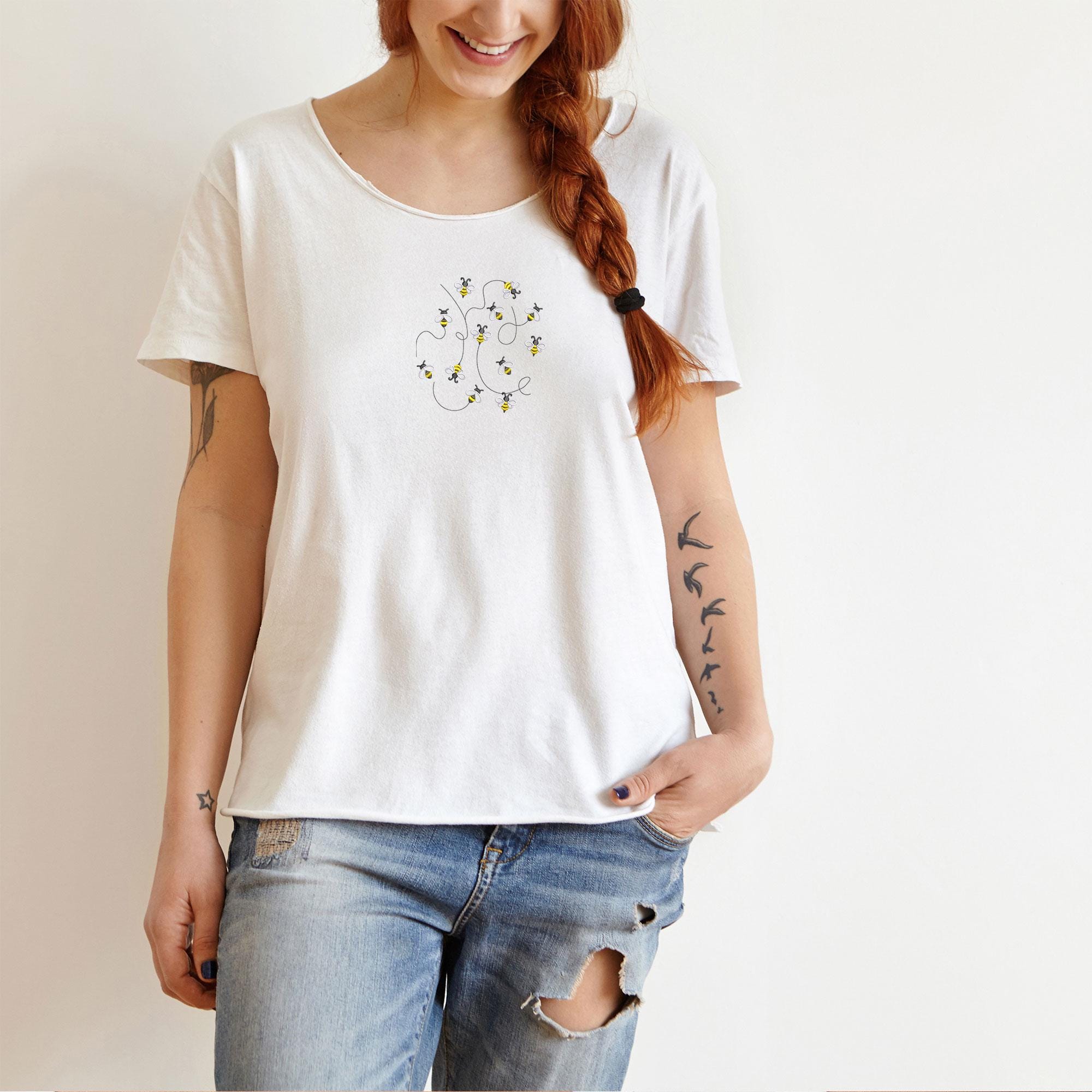 Bumble Bees Machine Embroidery, Natural Embroidery File, Honey Bees ...