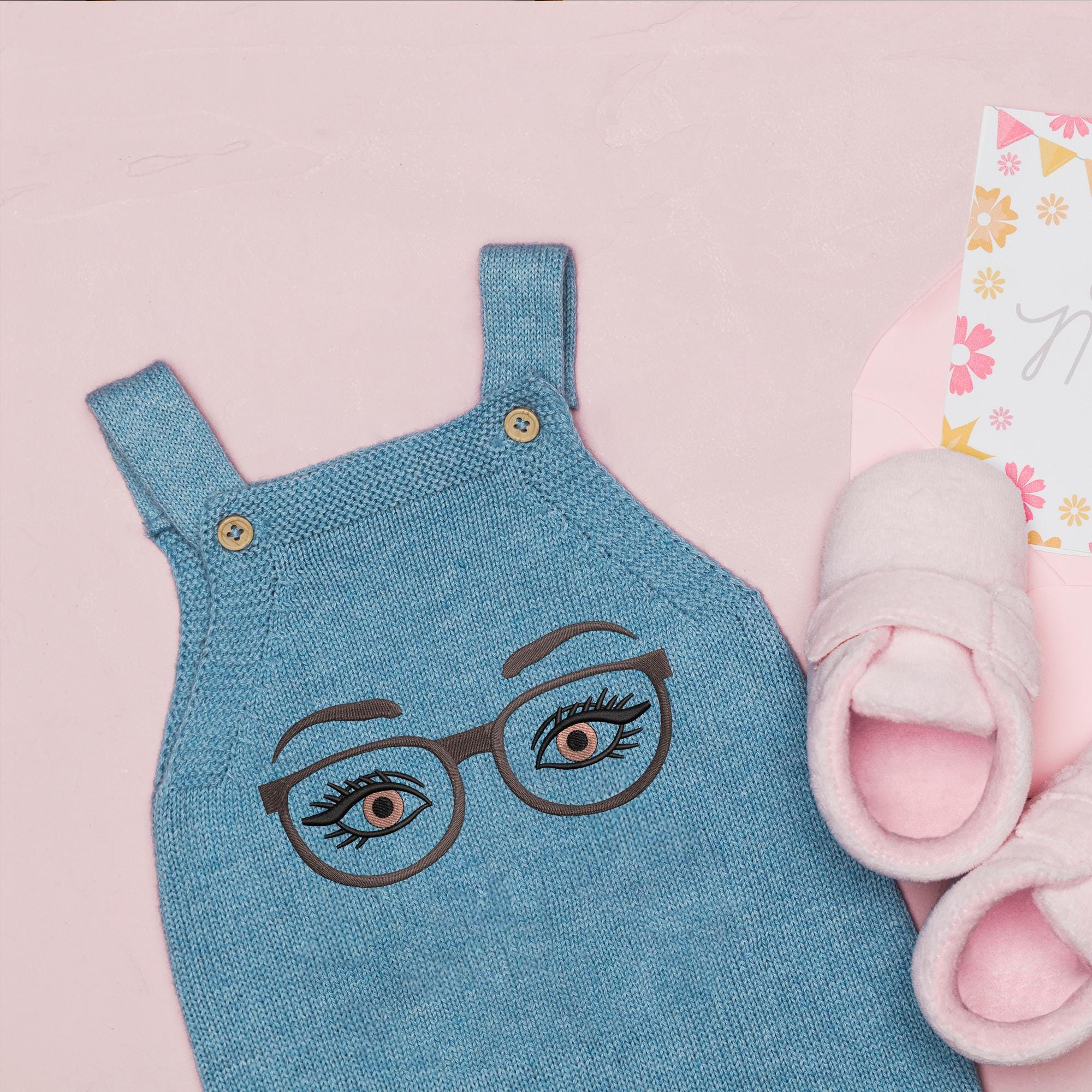 Beautiful Eyes Embroidery Pattern, Eyeglasses Machine Embroidery Design ...