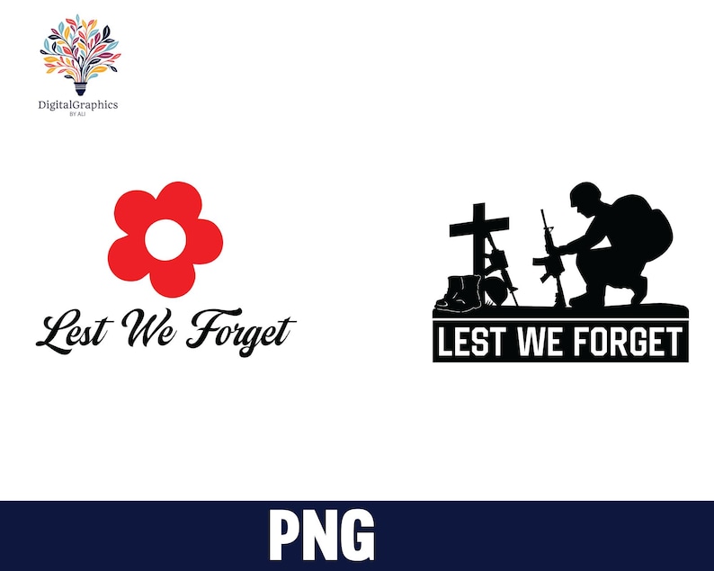 Lest We Forget Printable Cut Files, Poppy Png for Remembrance Day, Loss ...