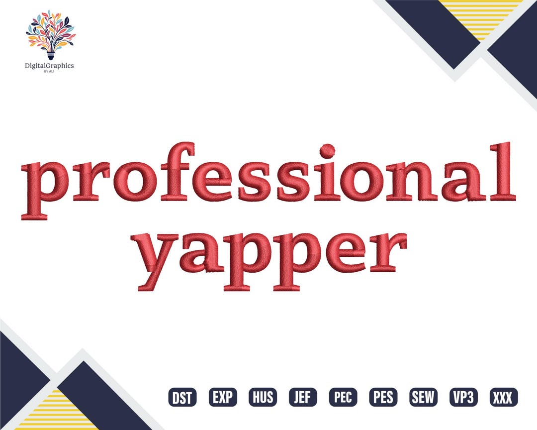 Funny Meme Trend Embroidery, Professional Yapper Machine Embroidery ...