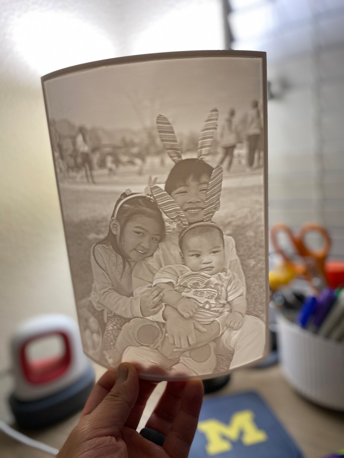 3D Printed Lithophane Portrait - Etsy