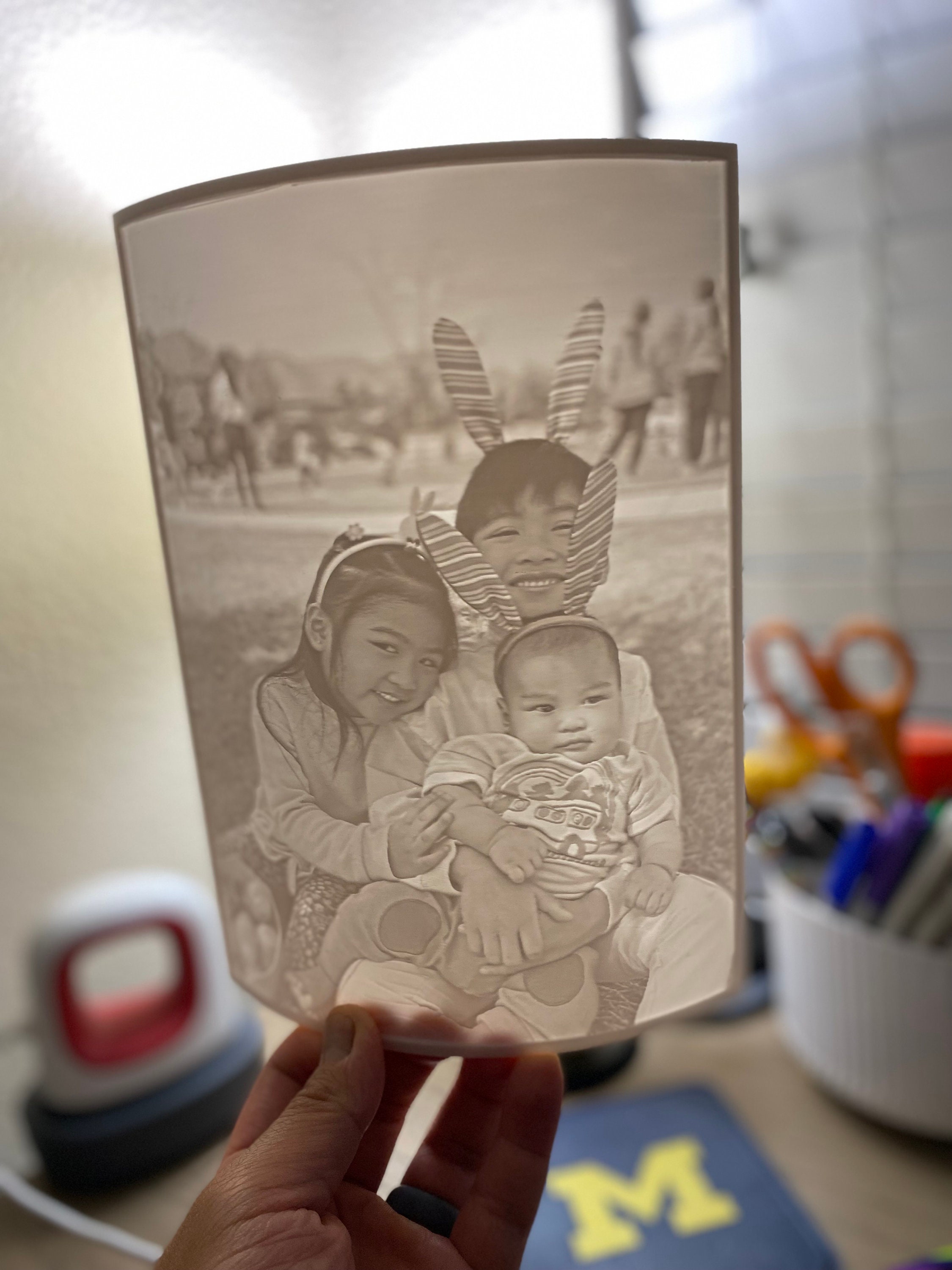 3D Printed Lithophane Portrait - Etsy Canada