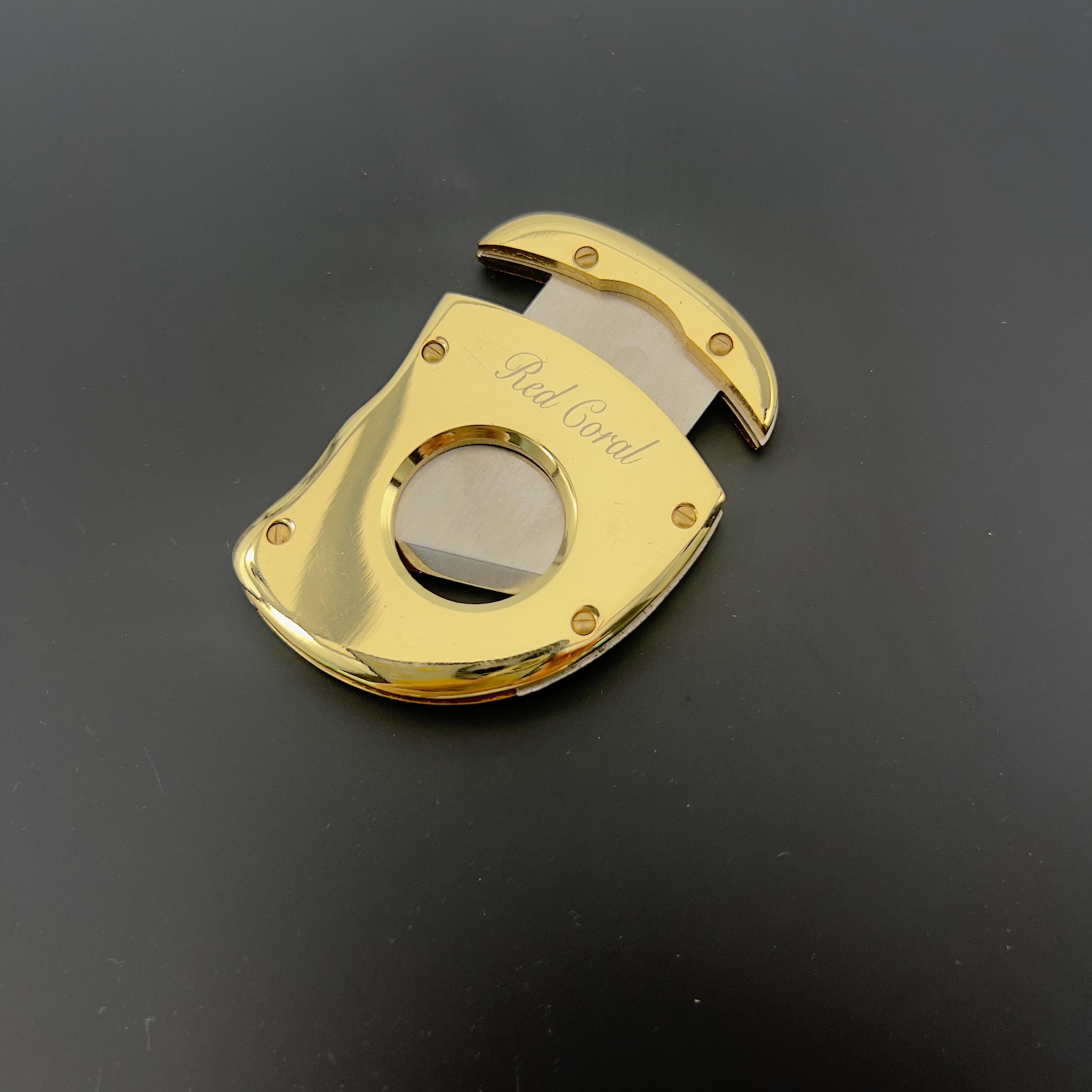 Personalized Gold Cigar Cutter – Custom Engraved Guillotine for Him ...