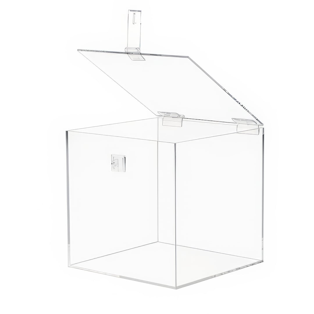 Custom-sized Clear Acrylic Box With Hinged Lid and Hasp Lock - Etsy