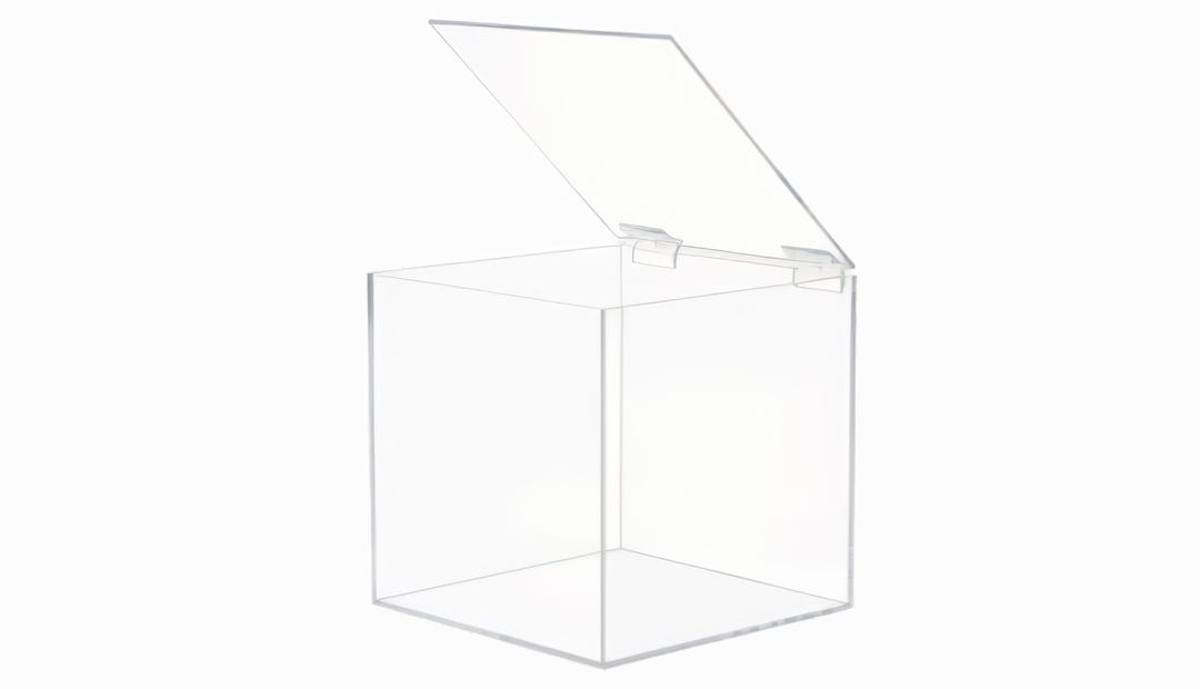 Custom Clear Acrylic Box With Hinged Lid - Etsy