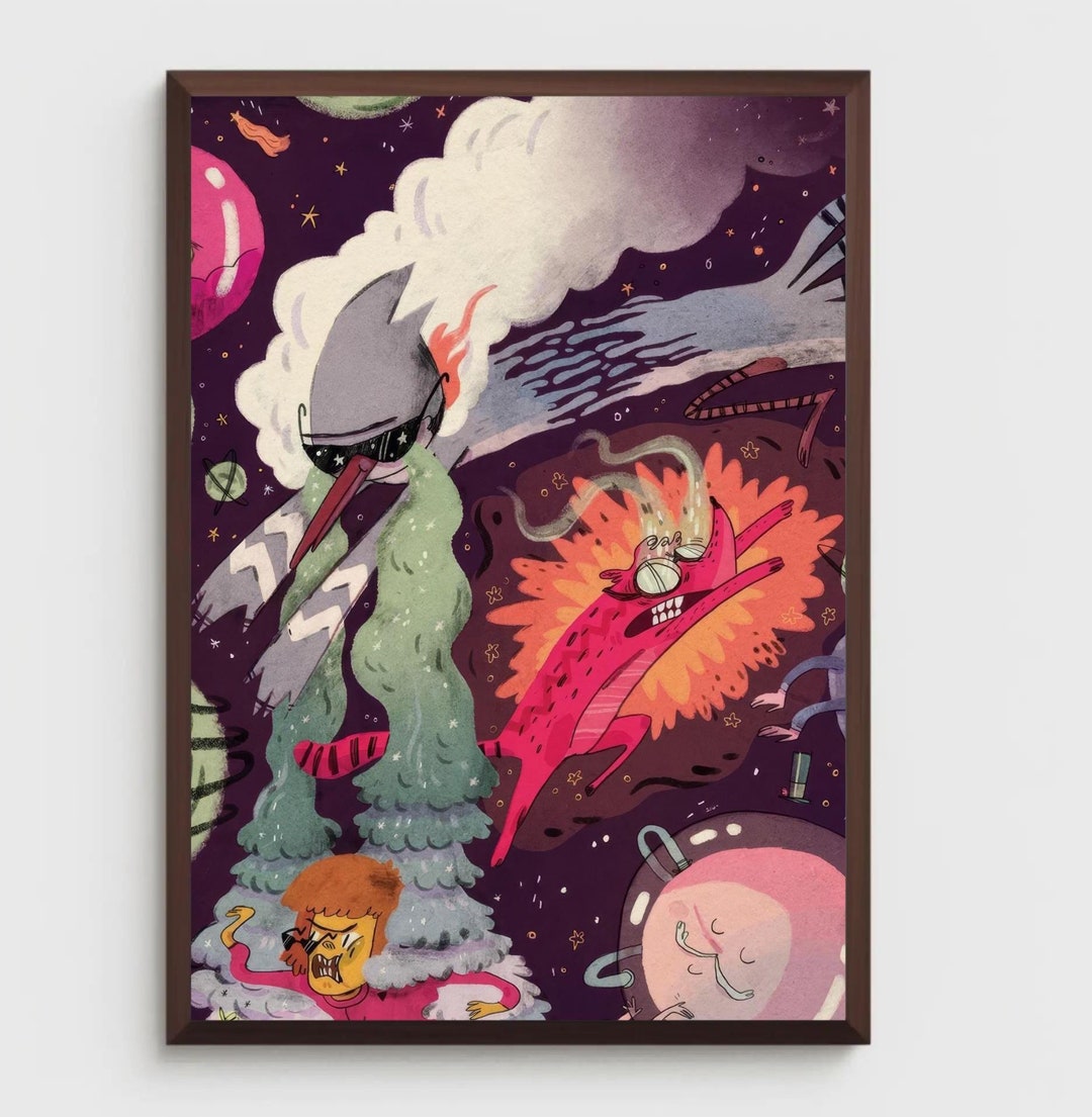 Regular Show Poster, Mordecai and Rigby Poster, Regular Show Wall Art ...