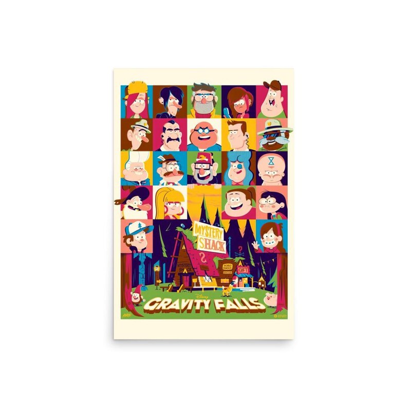 Gravity Falls Poster | Gravity Falls Art | Gravity Falls Wall Art | TV ...