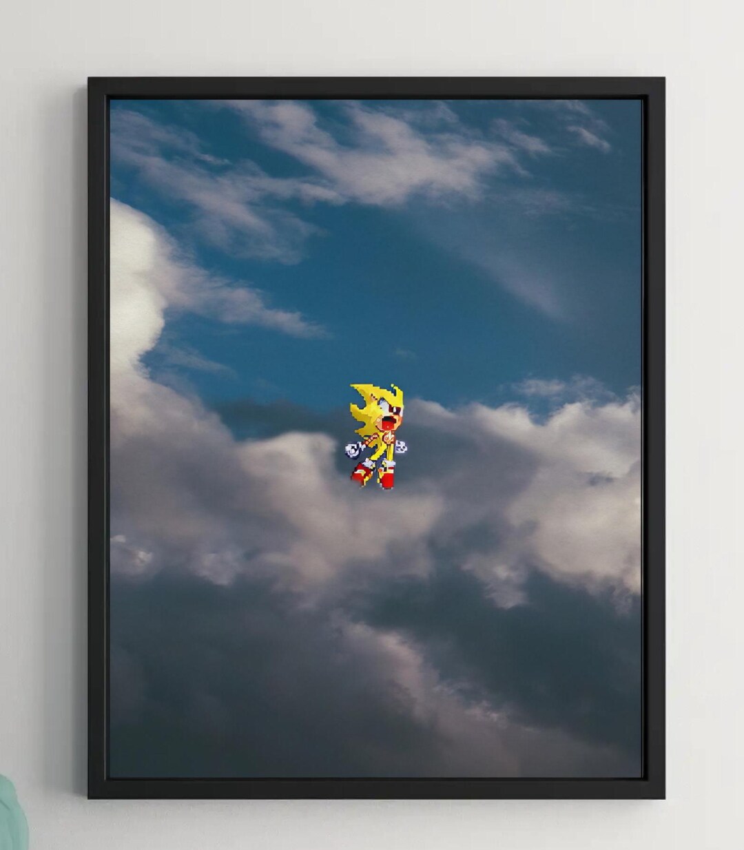 Sonic Poster Print Sonic Wall Decor Super Sonic Poster Sonic Poster Art ...