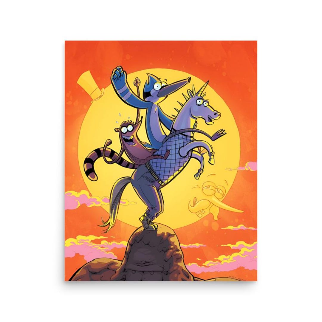 Regular Show Poster Mordecai and Rigby Poster Adverture Time Poster - Etsy