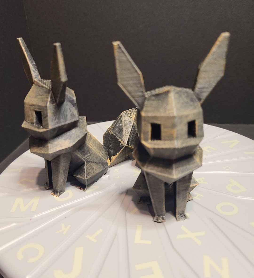 Low Poly Eevee - Hand Painted - 3d Printed - Etsy