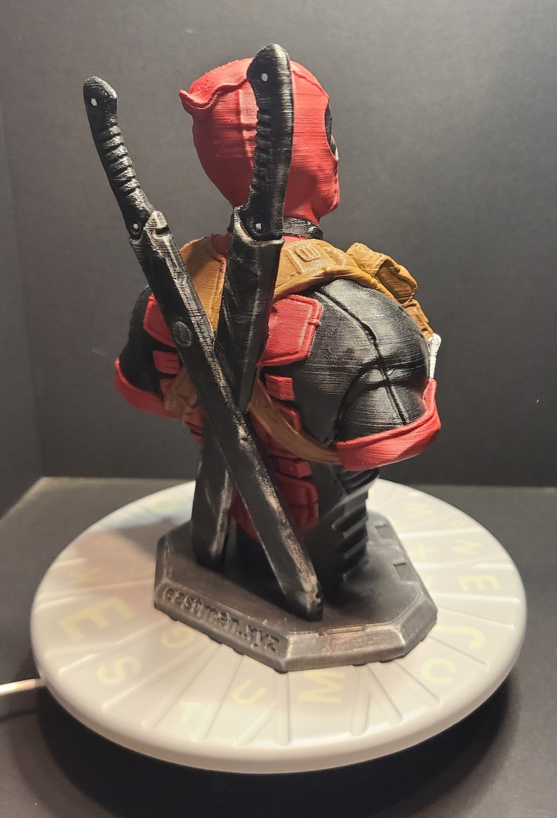 Deadpool Bust - Hand Painted - 3d Printed - Etsy
