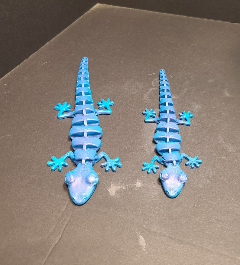 Flexible Lizard - Hand Painted - 3d Printed - Etsy