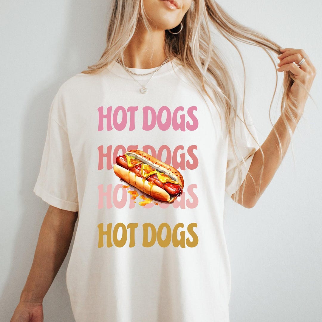Hot Dogs Word Repeat Shirt, Hot Dogs Shirt, Hot Dog Lover, Hot Dog Gift ...
